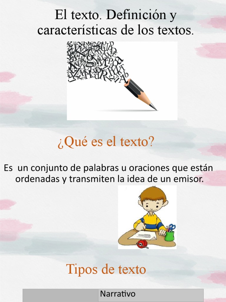El Texto Definicion Caracteristicas y Orooiedades | PDF