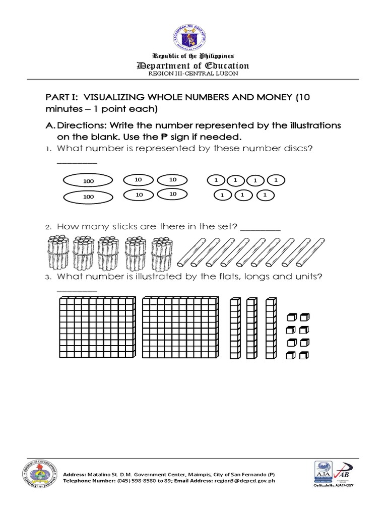 Mathematics Assessment for Elementary Students in the Philippines | PDF ...