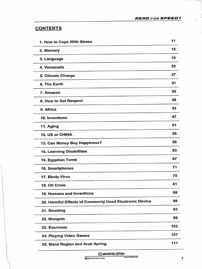 Akın Dil - Read For Speed | PDF