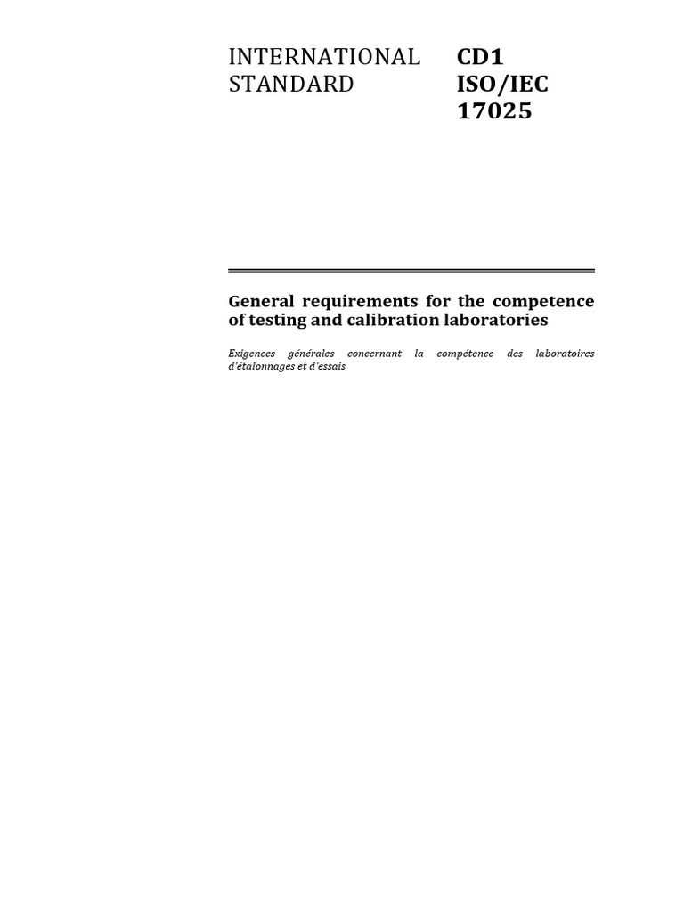 ISO/IEC 17025: Lab Competence Standards | PDF | Metrology | Calibration