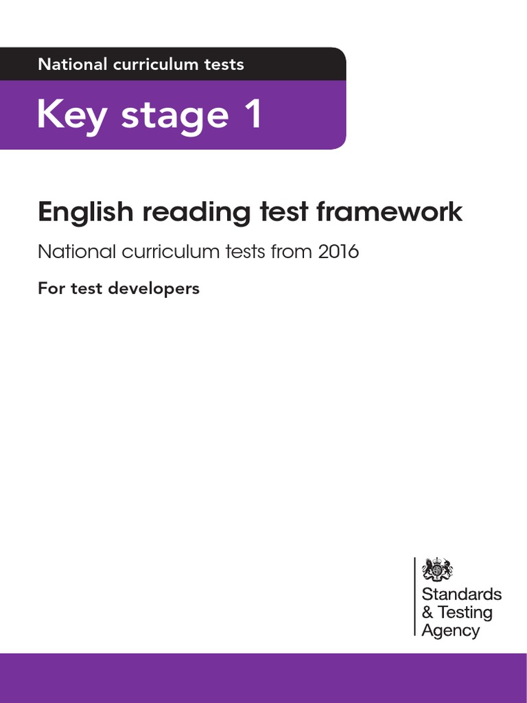 2016 KS1 Englishreading Framework PDFA V2 | PDF | Educational ...