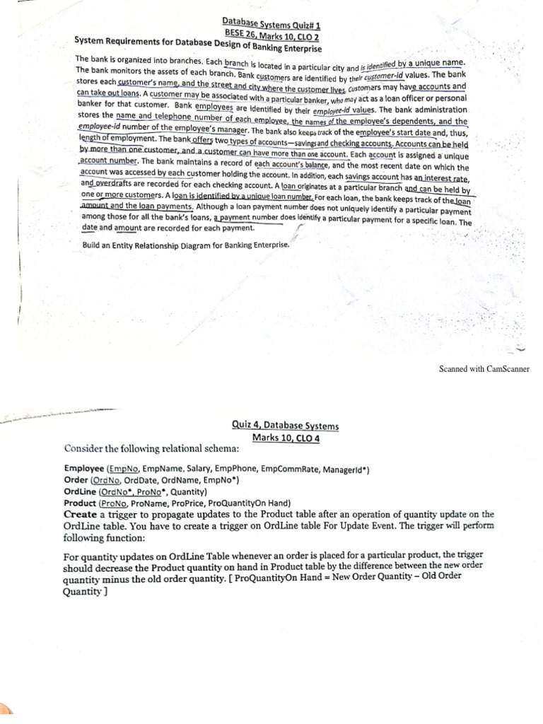 Database Past Papers | PDF