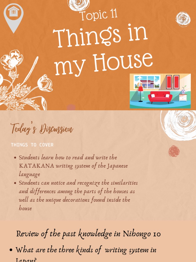 Topic 11 - Things in My House - 1 | PDF