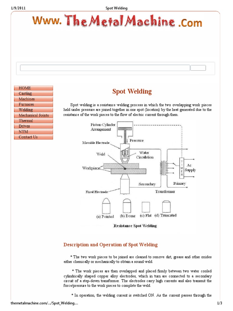 Spot Welding | PDF | Welding | Construction