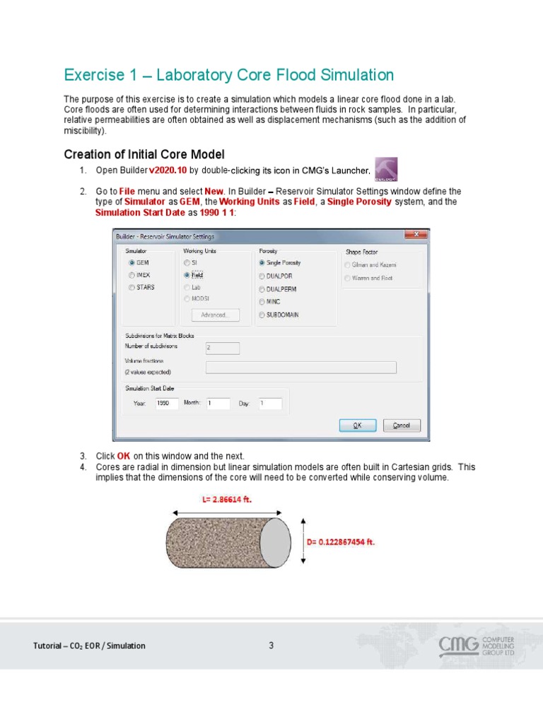 1 Core Flood Simulation | PDF