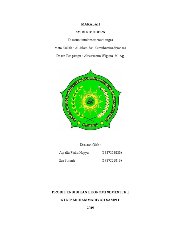 Makalah AIK 1 Syirik Modern | PDF