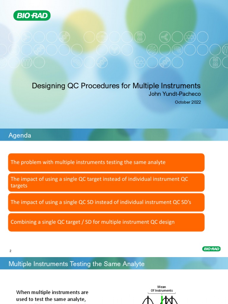 Designing QC Procedures For Multiple Instruments: John Yundt-Pacheco | PDF | Risk | Accuracy And ...