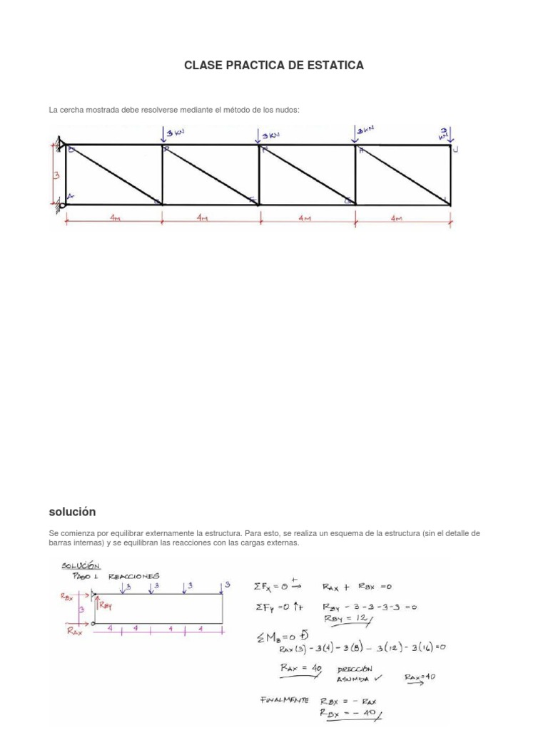 Clase Practica de Estatica | PDF