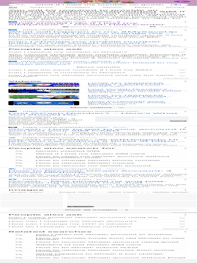 What If I Lose My Number On Gcash - Google Search | PDF | World Wide ...