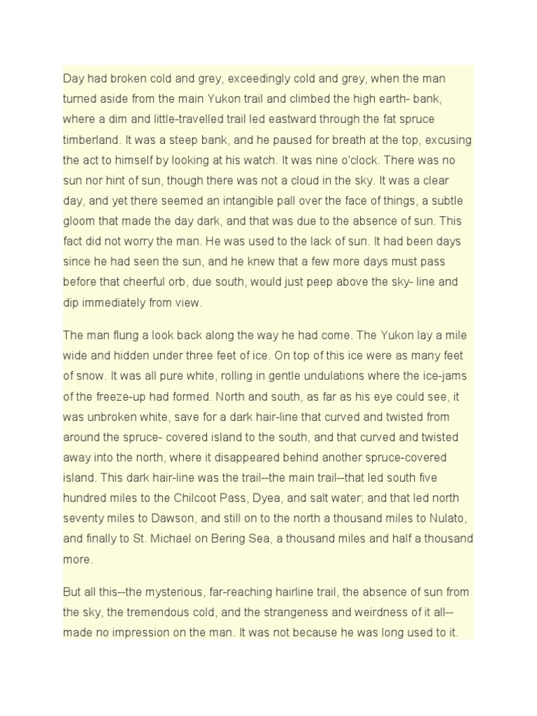 To Build A Fire | PDF