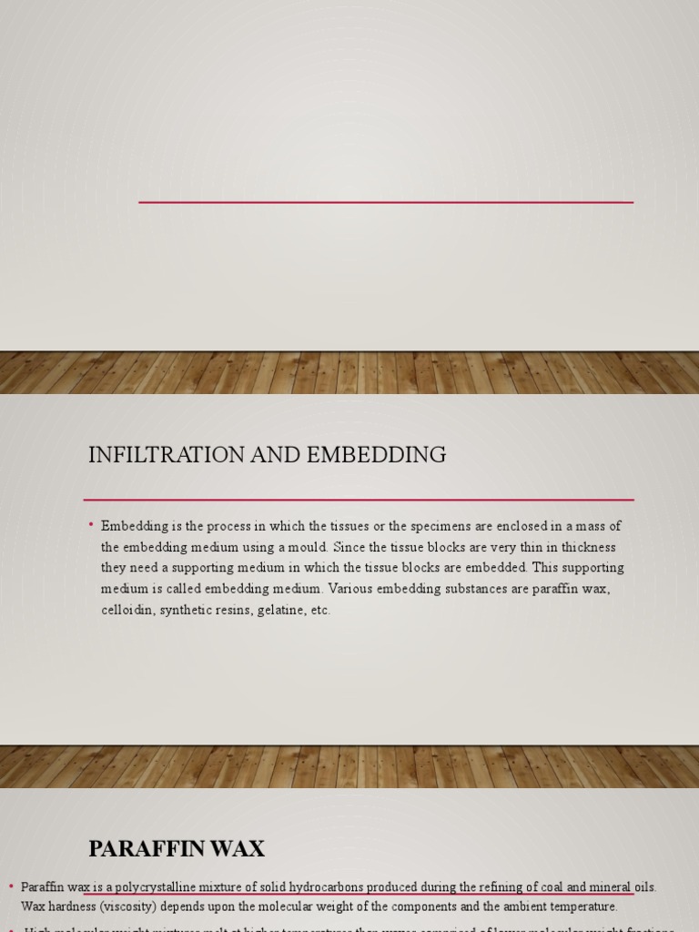 Embedding of Plant Tissues | PDF | Wax | Histology