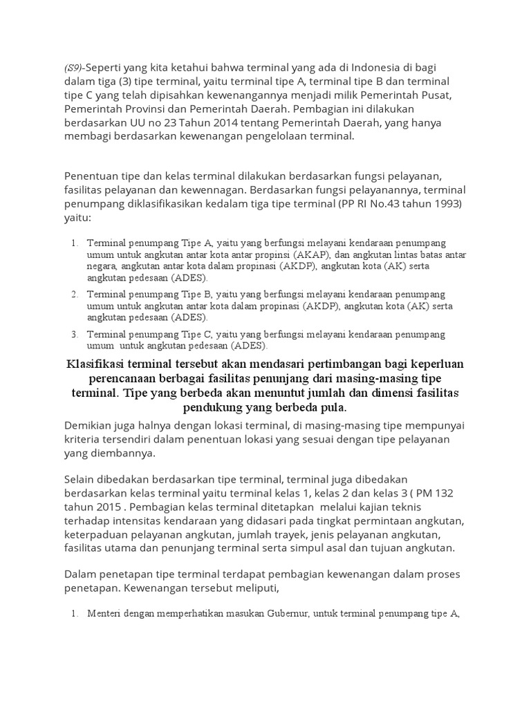 Tipe Terminal | PDF