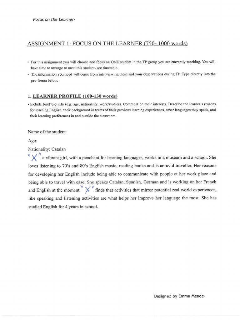 Celta Sample Assignment | PDF