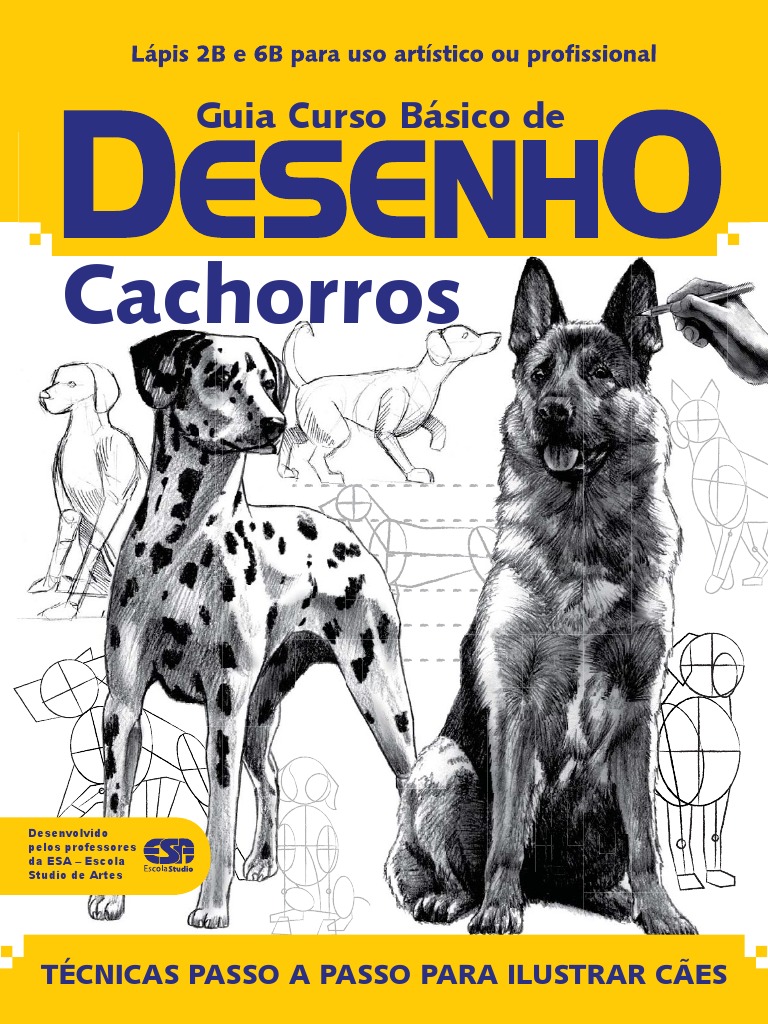 Curso Básico de Desenho Cachorros | PDF | Cães | Coluna vertebral