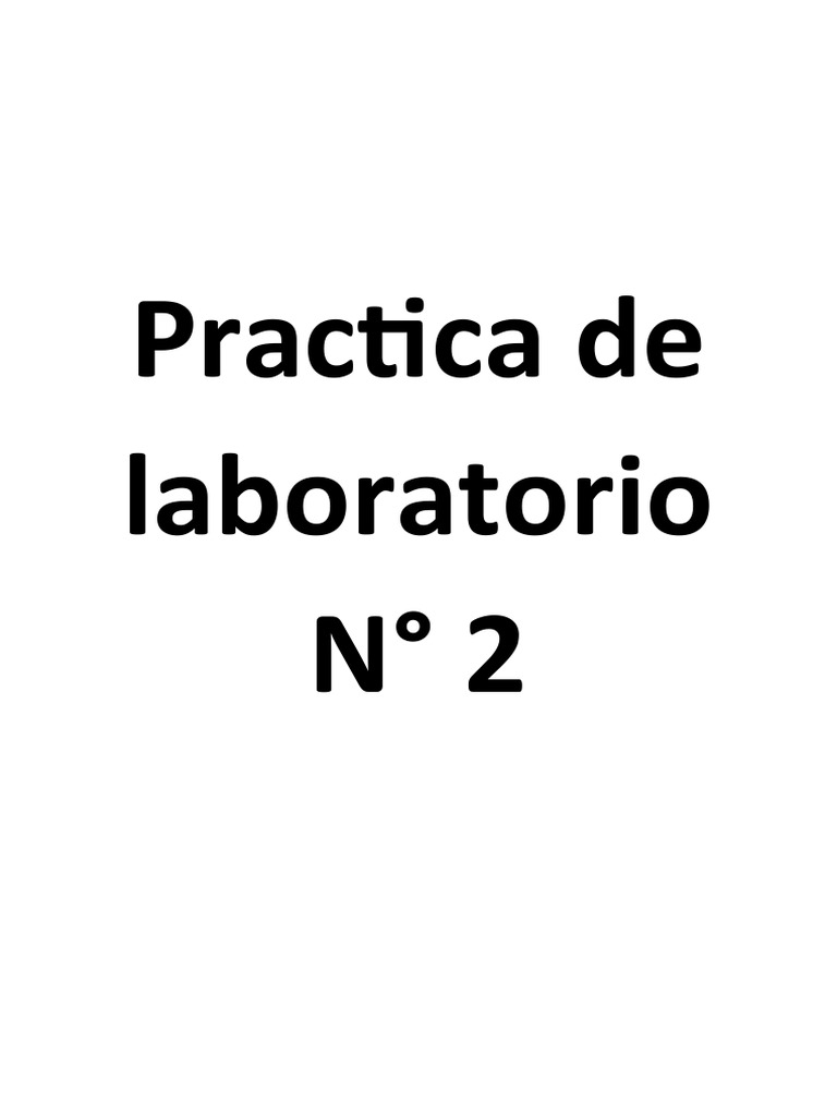 Practica de Laboratorio N 2 | PDF | Temperatura | Medición