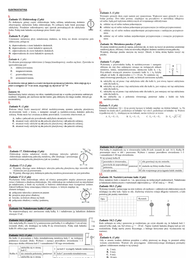 ELEKTROSTATYKA | PDF