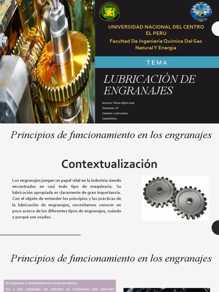 Lubricación de Engranajes | PDF | Engranaje | Lubricante