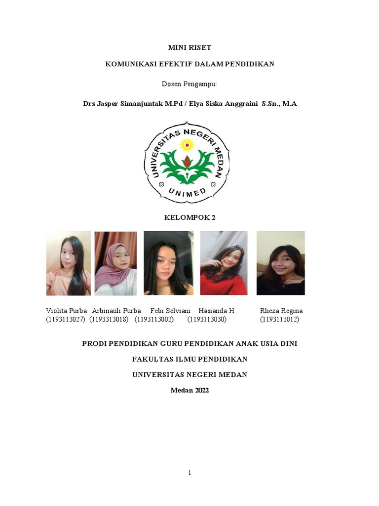 Mini Riset Komunikasi Kelompok 2 | PDF