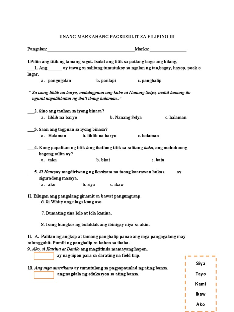 Filipino 3 | PDF
