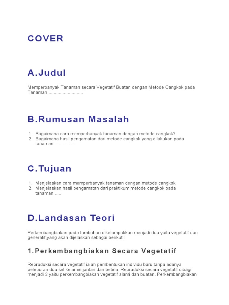 Hasil Pengamatan Cangkok 9A Kel 1 | PDF