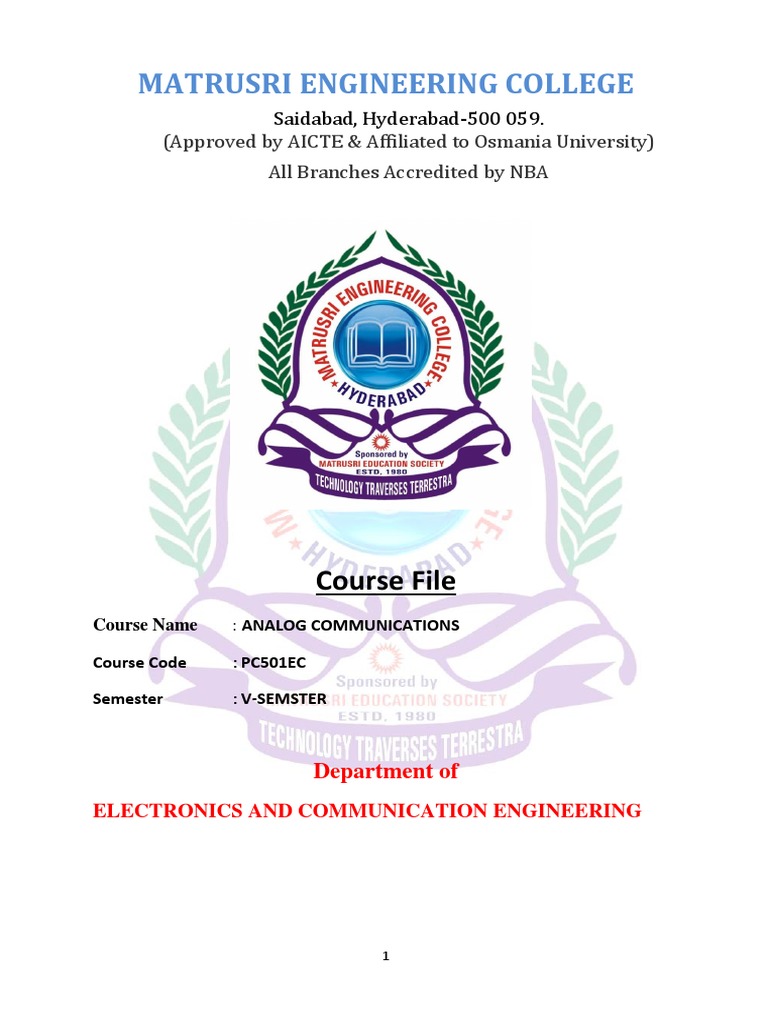 Ac Course File | PDF | Frequency Modulation | Modulation