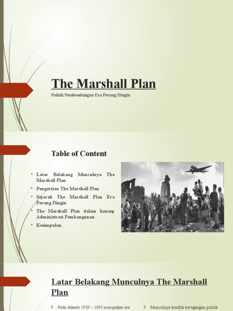 The Marshall Plan-1 | PDF
