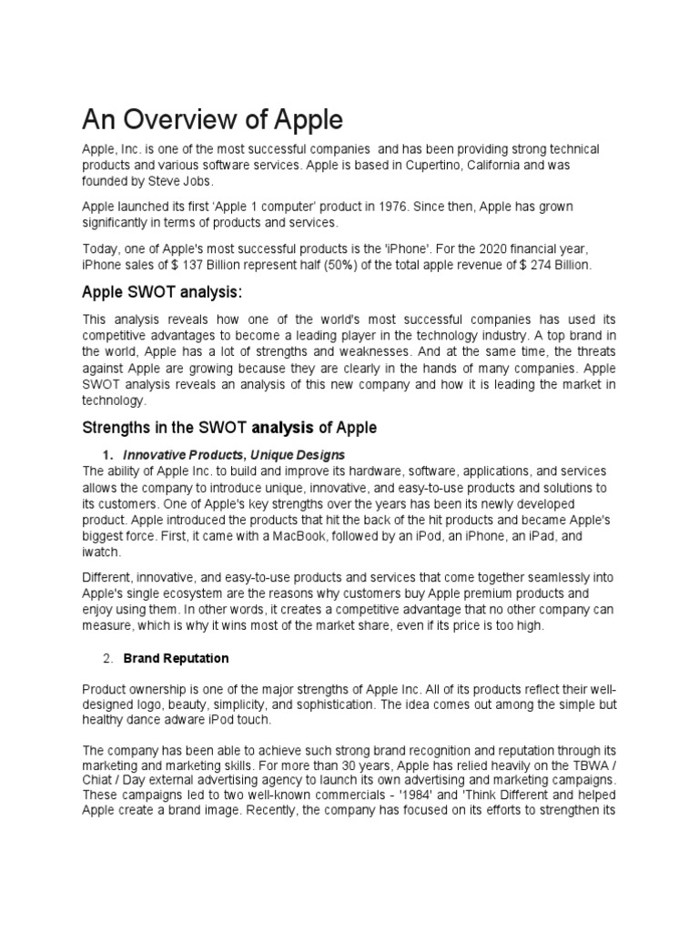 An Overview of Apple | PDF | Apple Inc. | Apple Watch