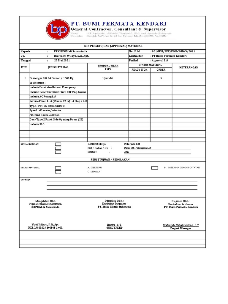 Form Approval Material | PDF
