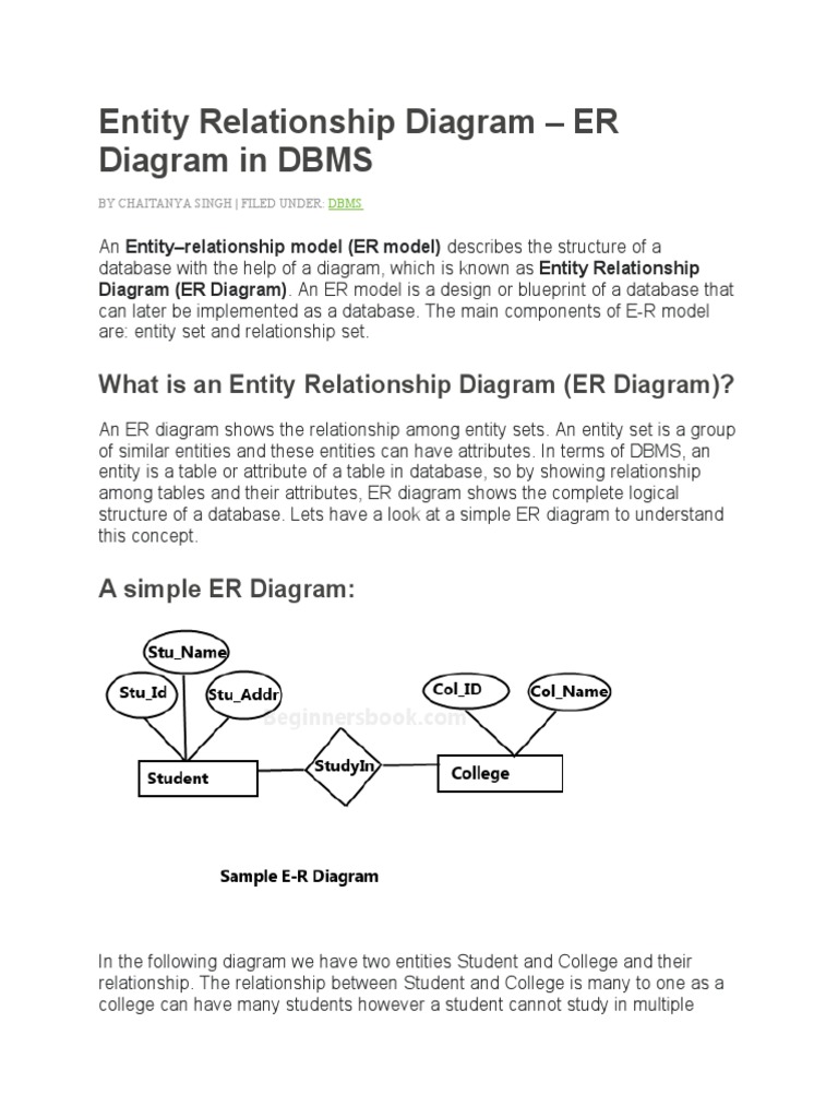 Entity Relationship Diagram | Pdf | Software | Computer Programming