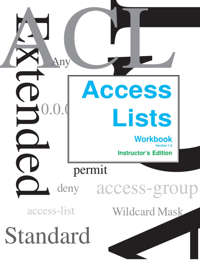 ACL Instructor Workbook | PDF | Router (Computing) | Port (Computer Networking)