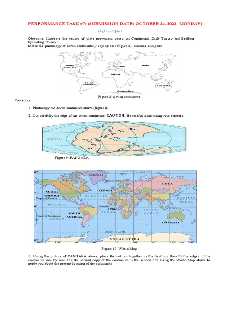Performance Task 6 and 7 | PDF | Plate Tectonics | Continent