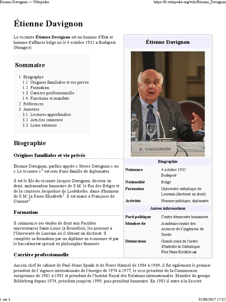 Étienne Davignon | PDF Étienne Davignon | PDF
