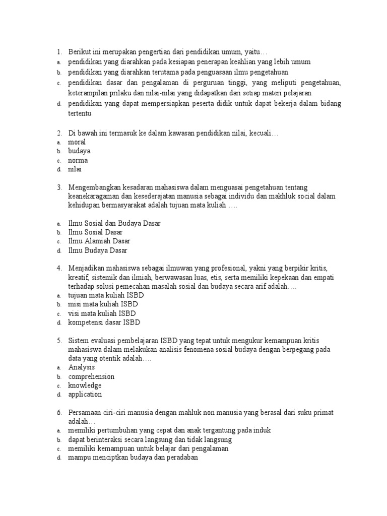 Soal Isbd | PDF