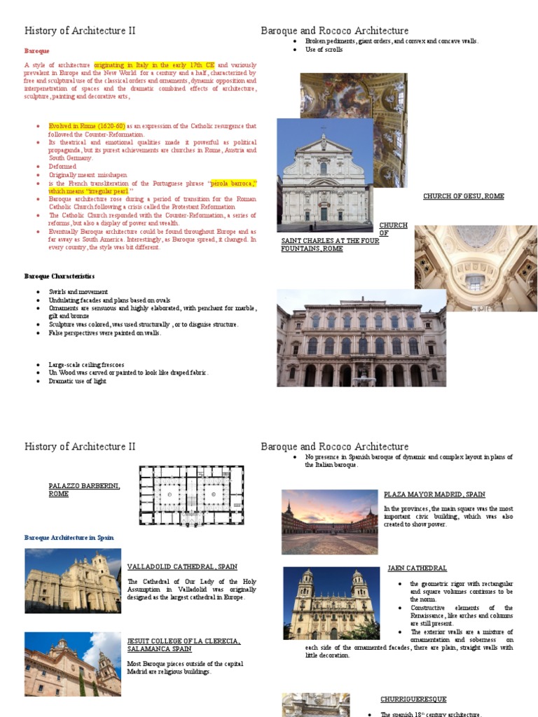 Baroque Architecture Plan