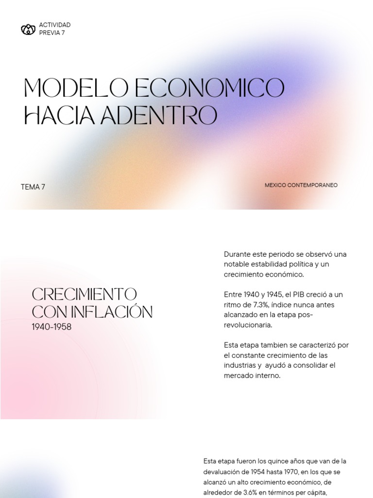 Evolución del Modelo Económico en México | PDF | Economias | Macroeconómica