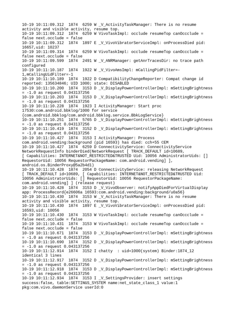 Log | PDF | Java (Programming Language) | Android (Operating System)
