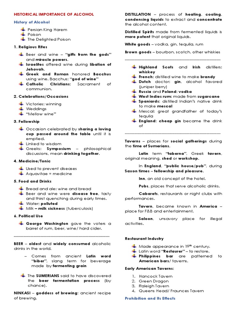 HISTORICAL IMPORTANCE OF ALCOHOL DISTILLATION | PDF | Alcoholic Drinks ...