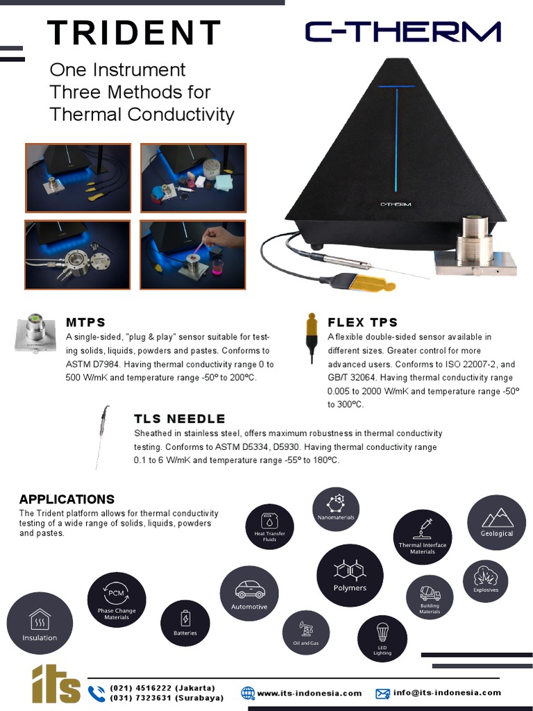 C-Therm Trident | PDF | Thermal Conductivity | Solid
