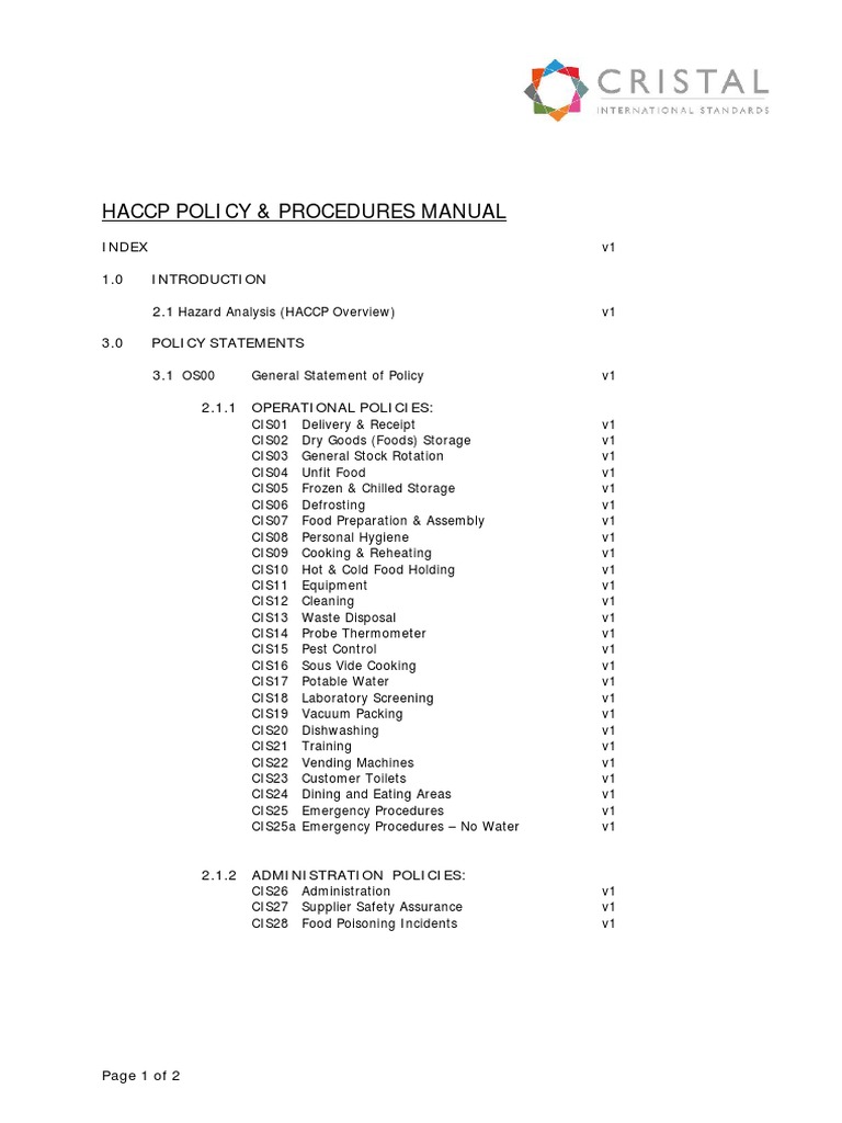 Dry Goods Storage Policy and Procedures Manual | PDF | Foods | Refrigerator