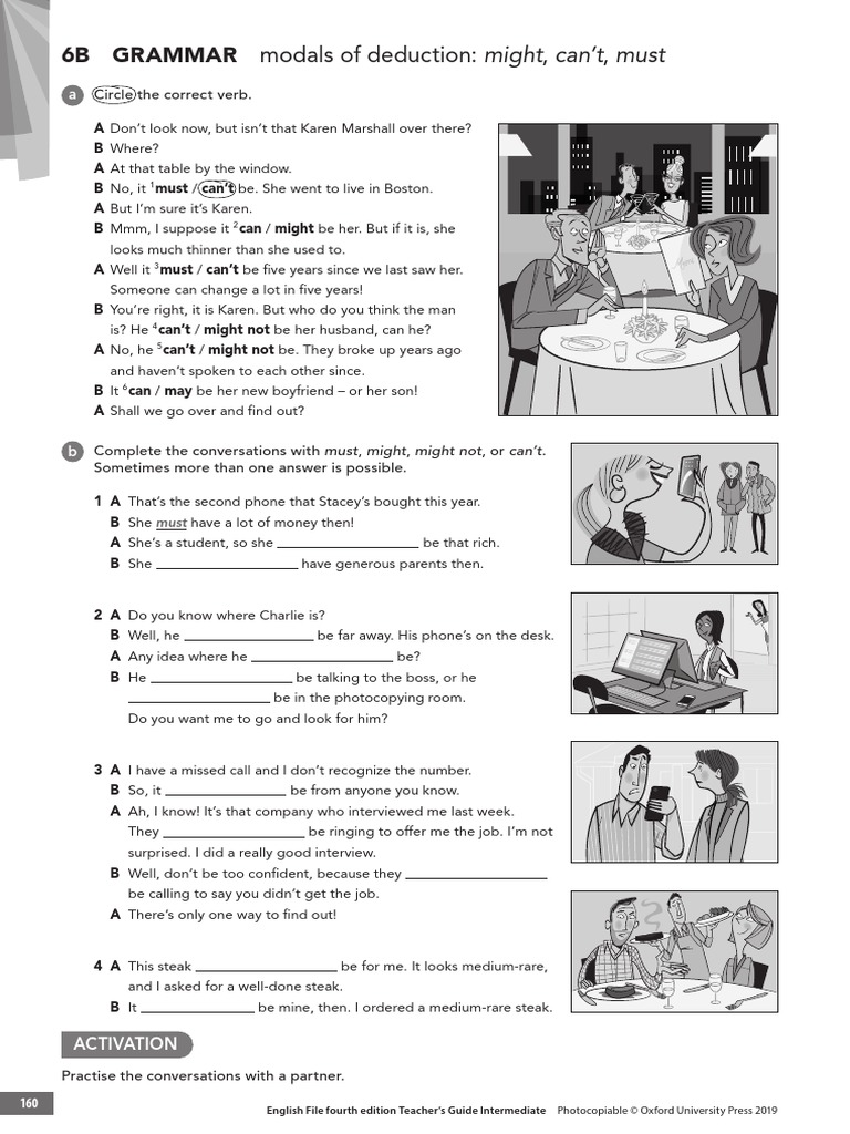 English Grammar - Modals of Deduction: Might, Can't and Must | PDF