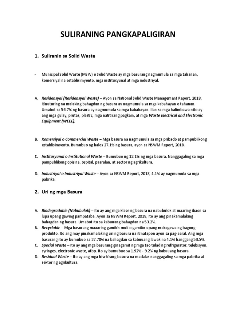Suliraning Pangkapaligiran | PDF