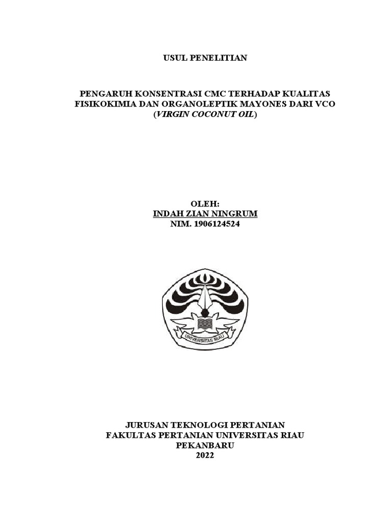 USUL PENELITIAN - Indah Zian Ningrum - 1906124524) Dewiedit01 | PDF