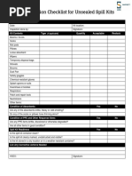 Spill Kit Inspection Checklist | PDF
