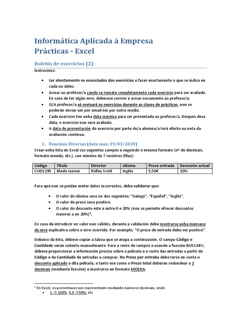 IAE B2-Excel | PDF