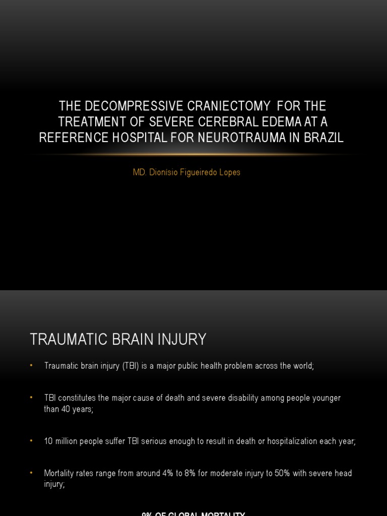 The Decompressive Craniectomy | PDF | Traumatic Brain Injury | Neurosurgery