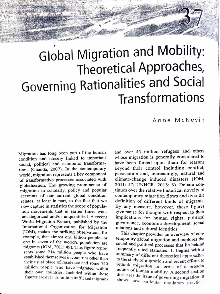 2 Global Migration and Mobility | PDF | Human Migration | International ...