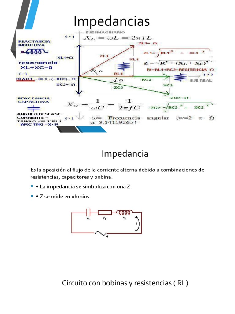 Impedancia en Circuitos RLC | PDF | Impedancia eléctrica | Inductor