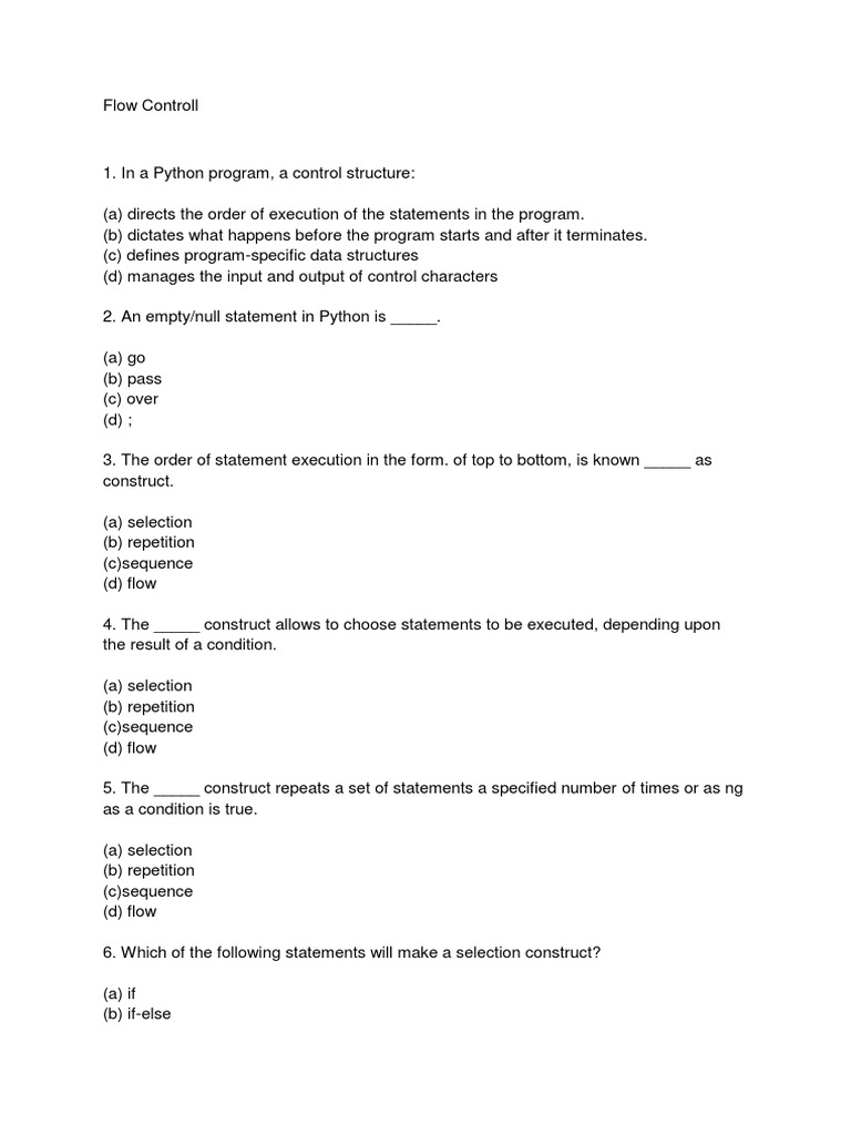 4 Flow Controll | PDF | Control Flow | Computing