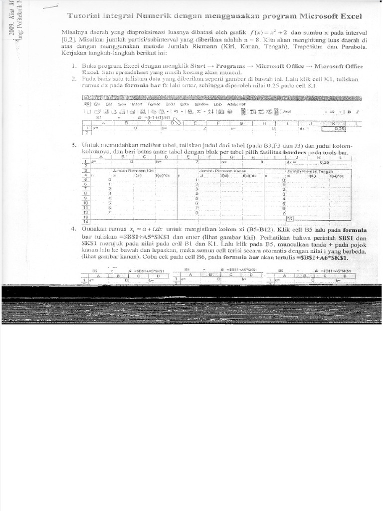 Dokumen - Tips Tutorial Integral Numerik Excel | PDF