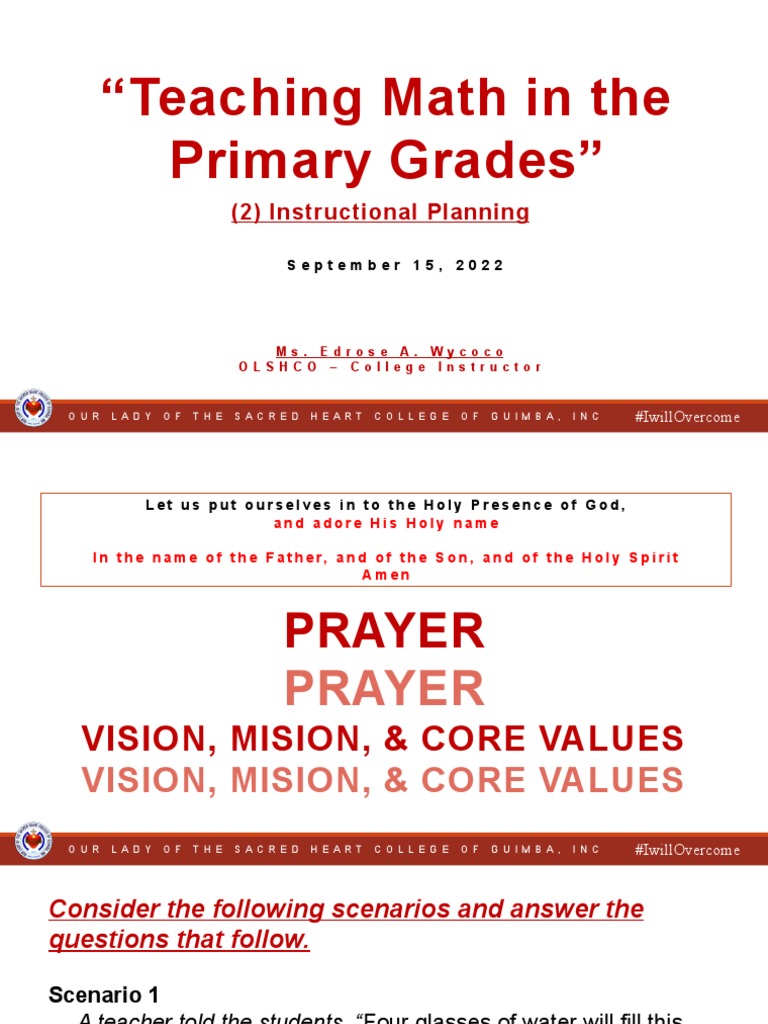 Math1 PPT 2 | PDF | Teaching Method | Mindset